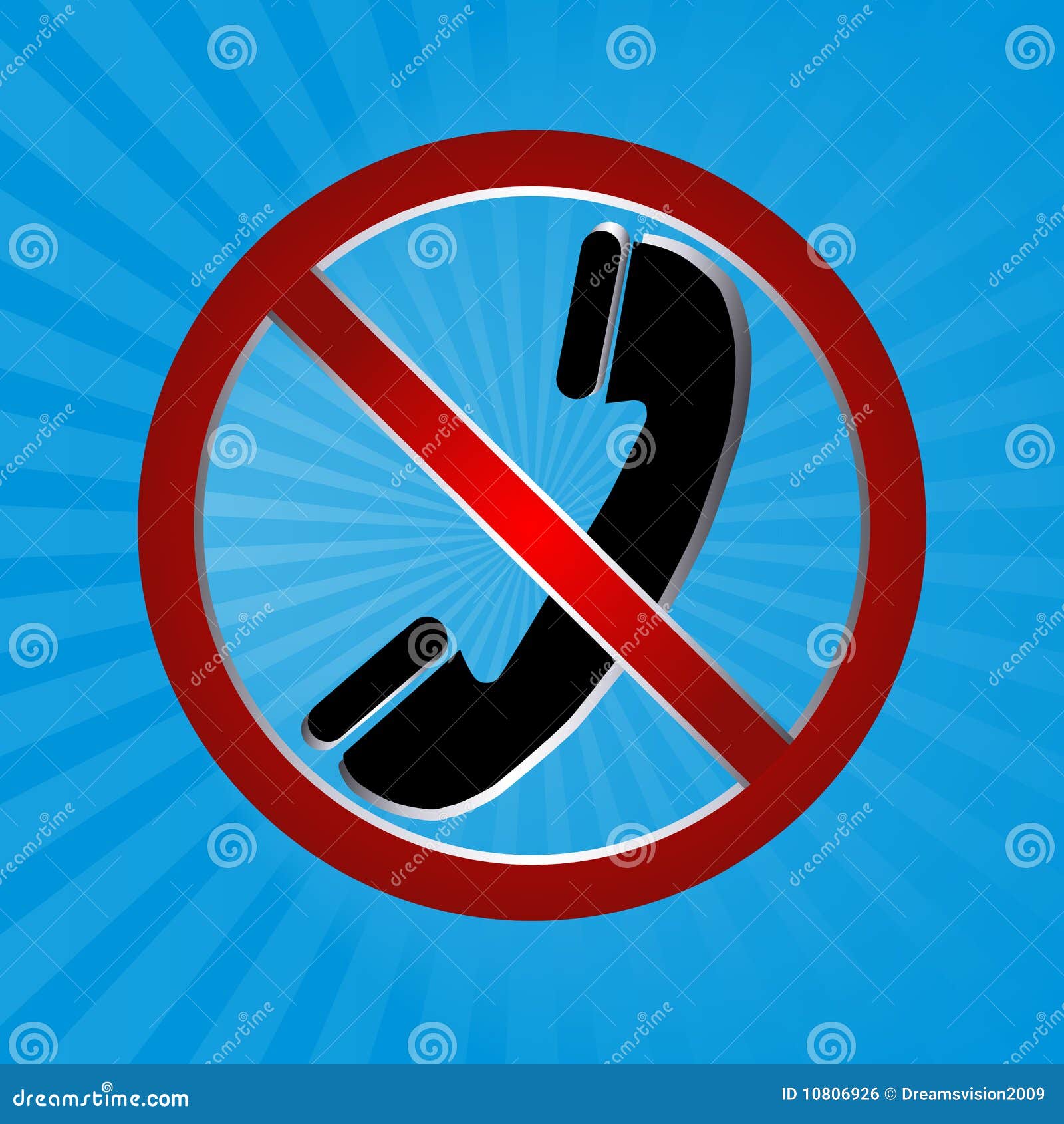 Geen telefoon vector illustratie. Illustration of verbied - 10806926