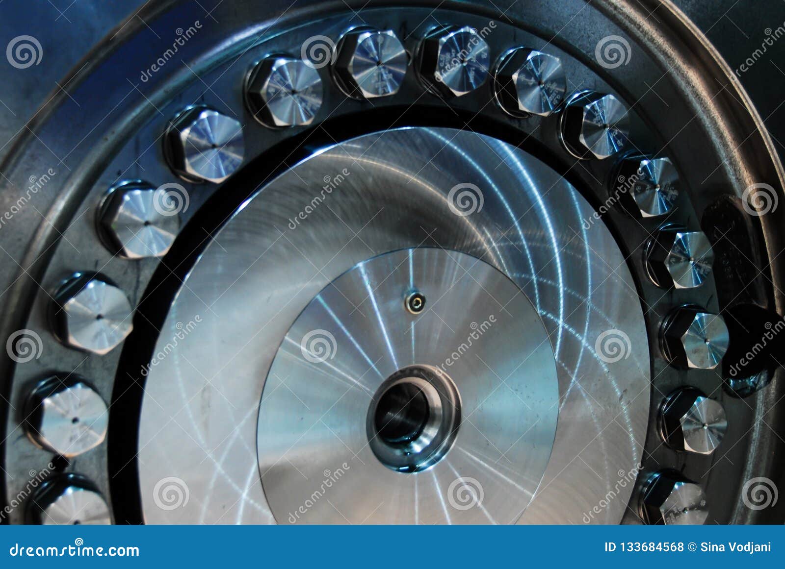 Machnine Turbine Rotor Blades Closeup Stock Photo - Image of speed ...