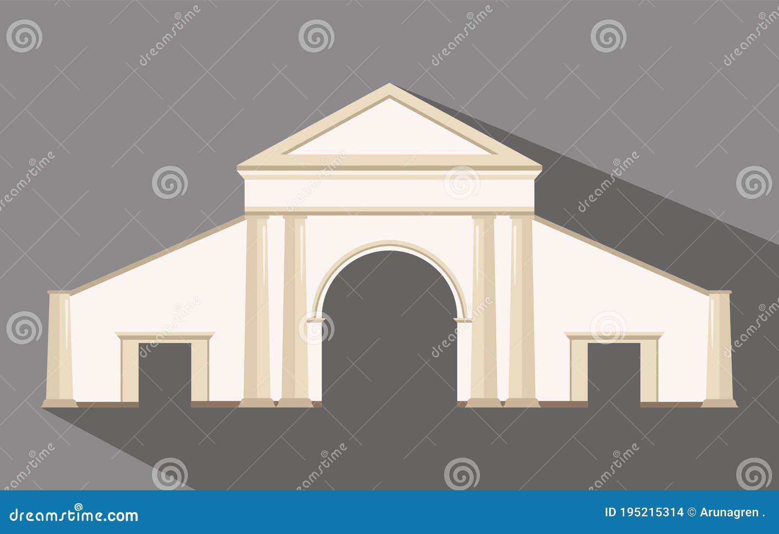 Vector Illustration of Classic Arch Stock Vector - Illustration of ...