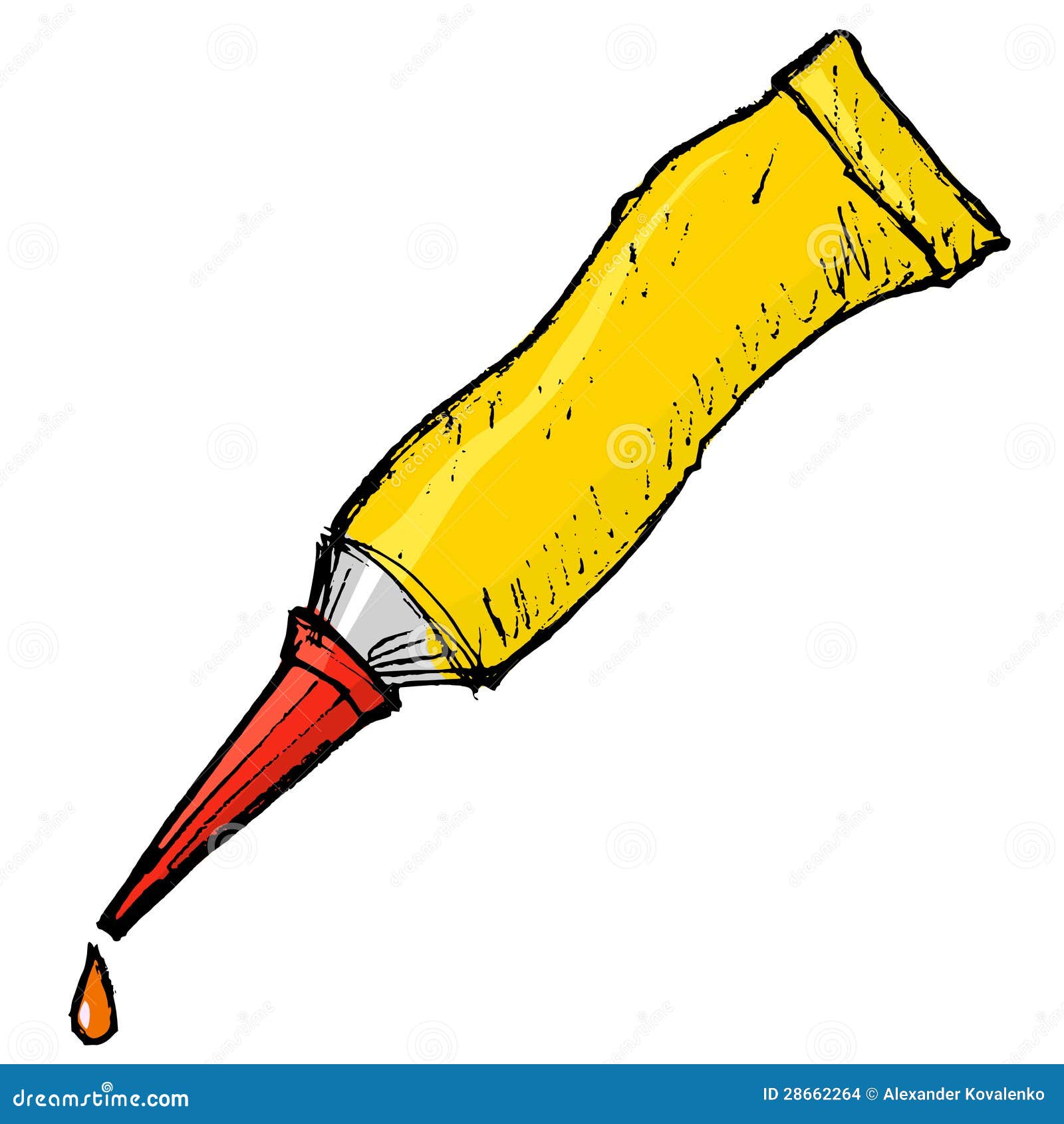 Gefäß mit Kleber, Bild vektor abbildung. Illustration von karikatur ...