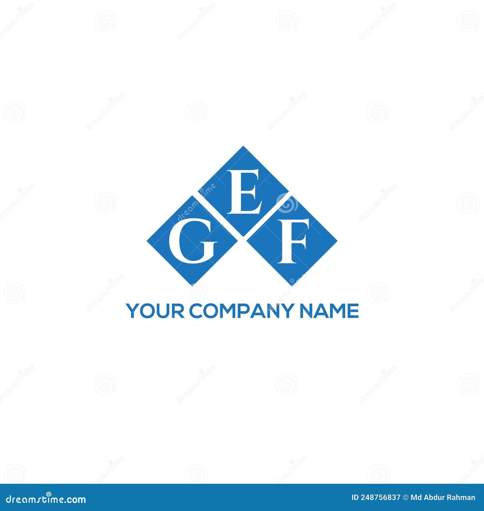 GEF Letter Logo Design on BLACK Background. GEF Creative Initials ...
