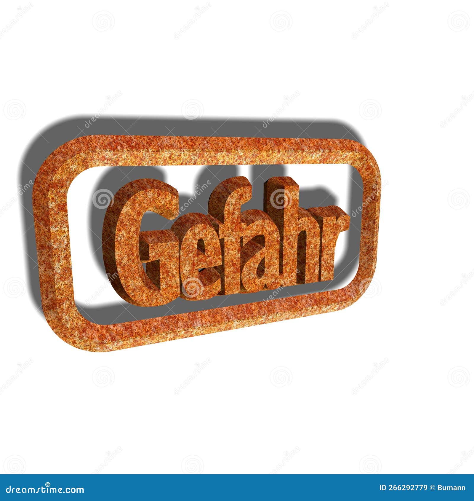 `Gefahr` = `Danger` - Word, Lettering or Text As 3D Illustration, 3D ...