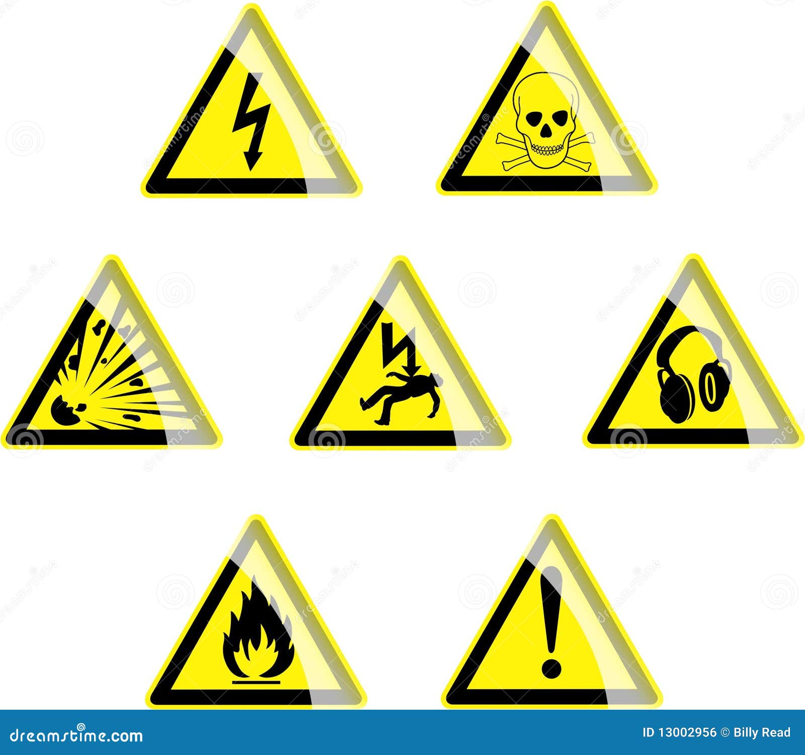 Gefahr-Symbole vektor abbildung. Illustration von gebäude - 13002956