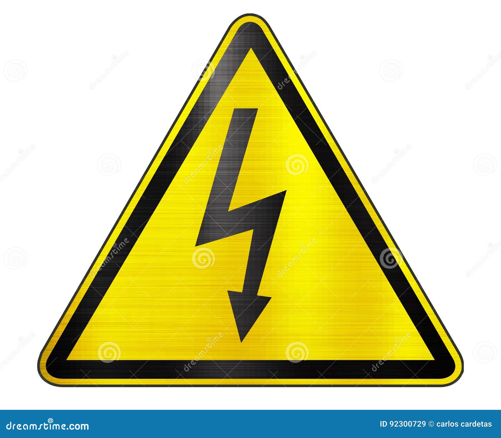 Gefahrenstrom-Spannungszeichen Stock Abbildung - Illustration von gelb ...