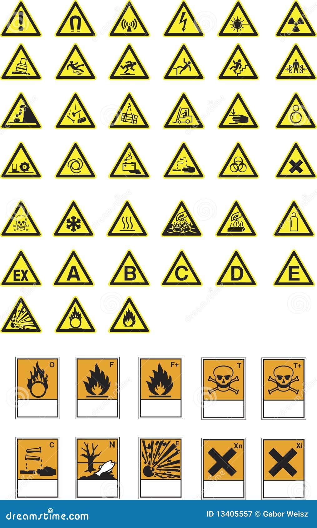 Gefahrsymbole und -wARNING vektor abbildung. Illustration von gift ...