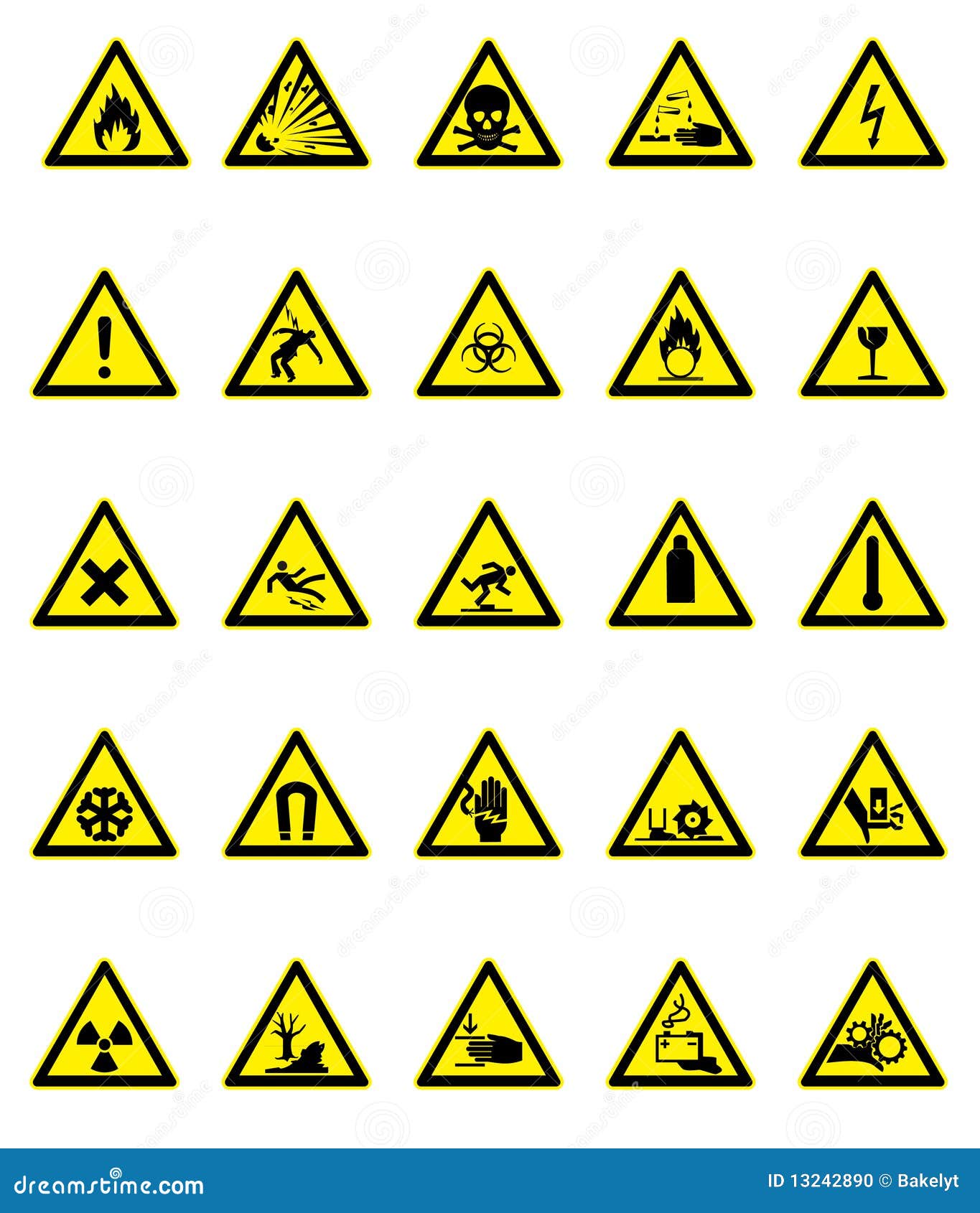 Gefahrzeichen eingestellt vektor abbildung. Illustration von gift ...