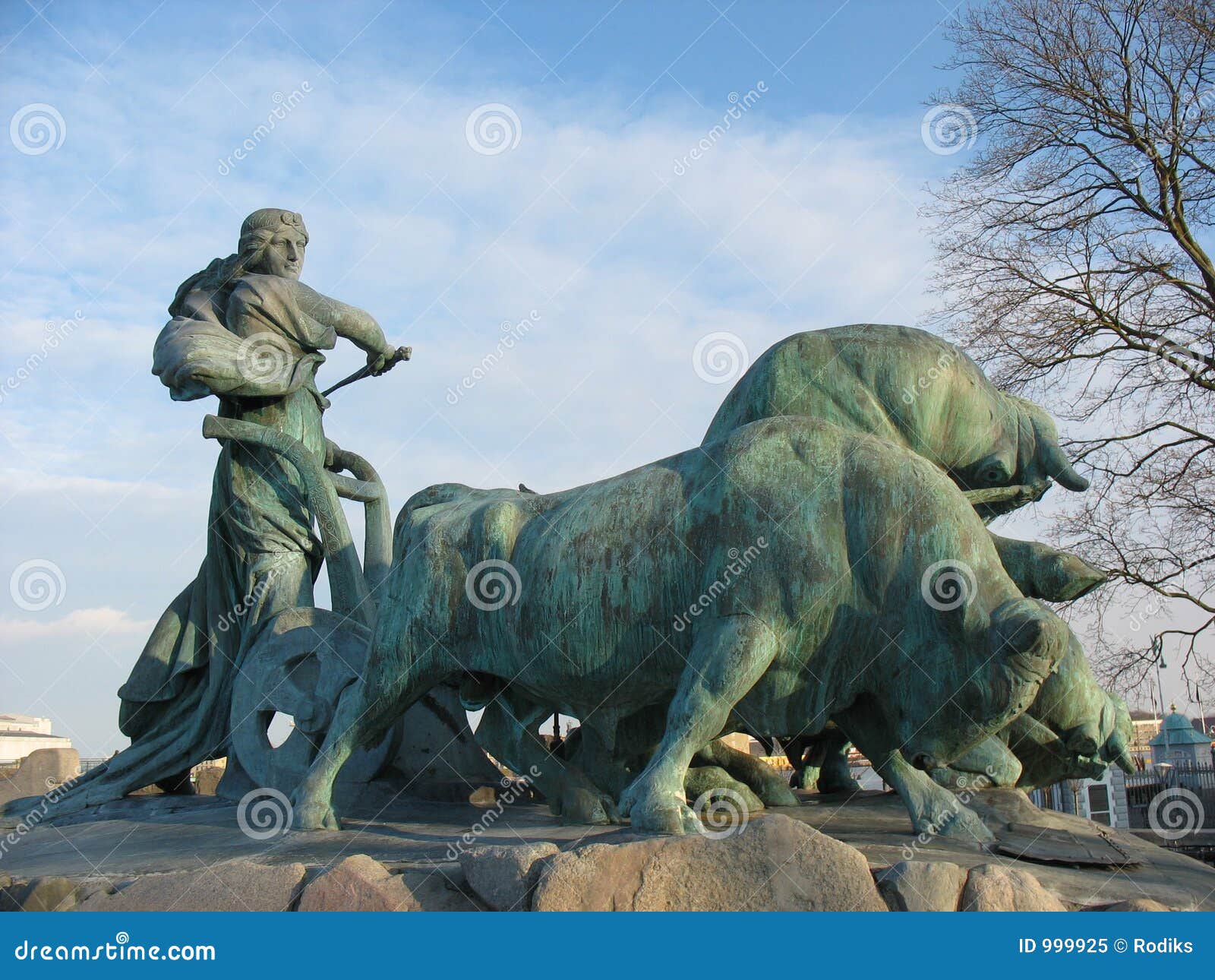 Gefion Fountain Gefionspringvandet 1899 In Copenhagen. Gefion Fountain ...