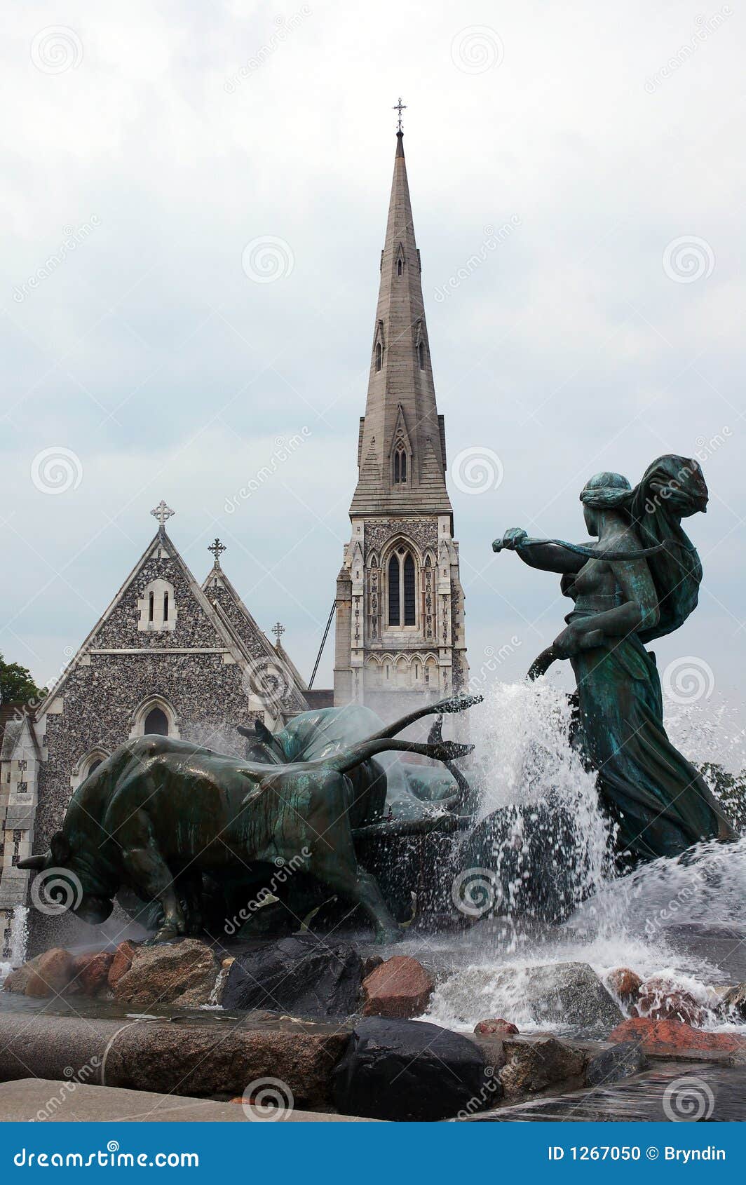 Gefion Fountain. Copenhagen. Stock Photo - Image of denmark ...
