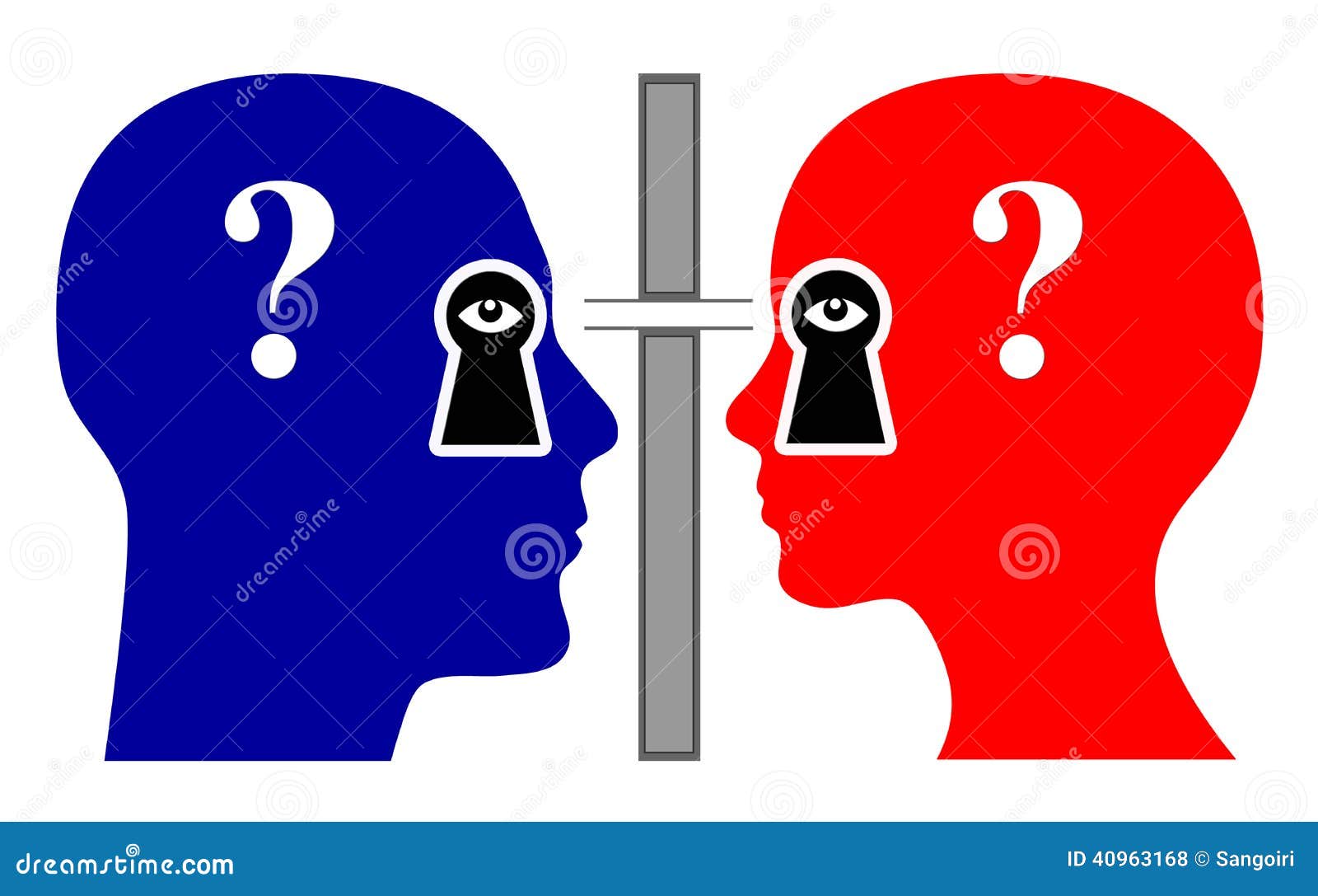 Gegenseitiges Misstrauen stock abbildung. Illustration von hebel - 40963168