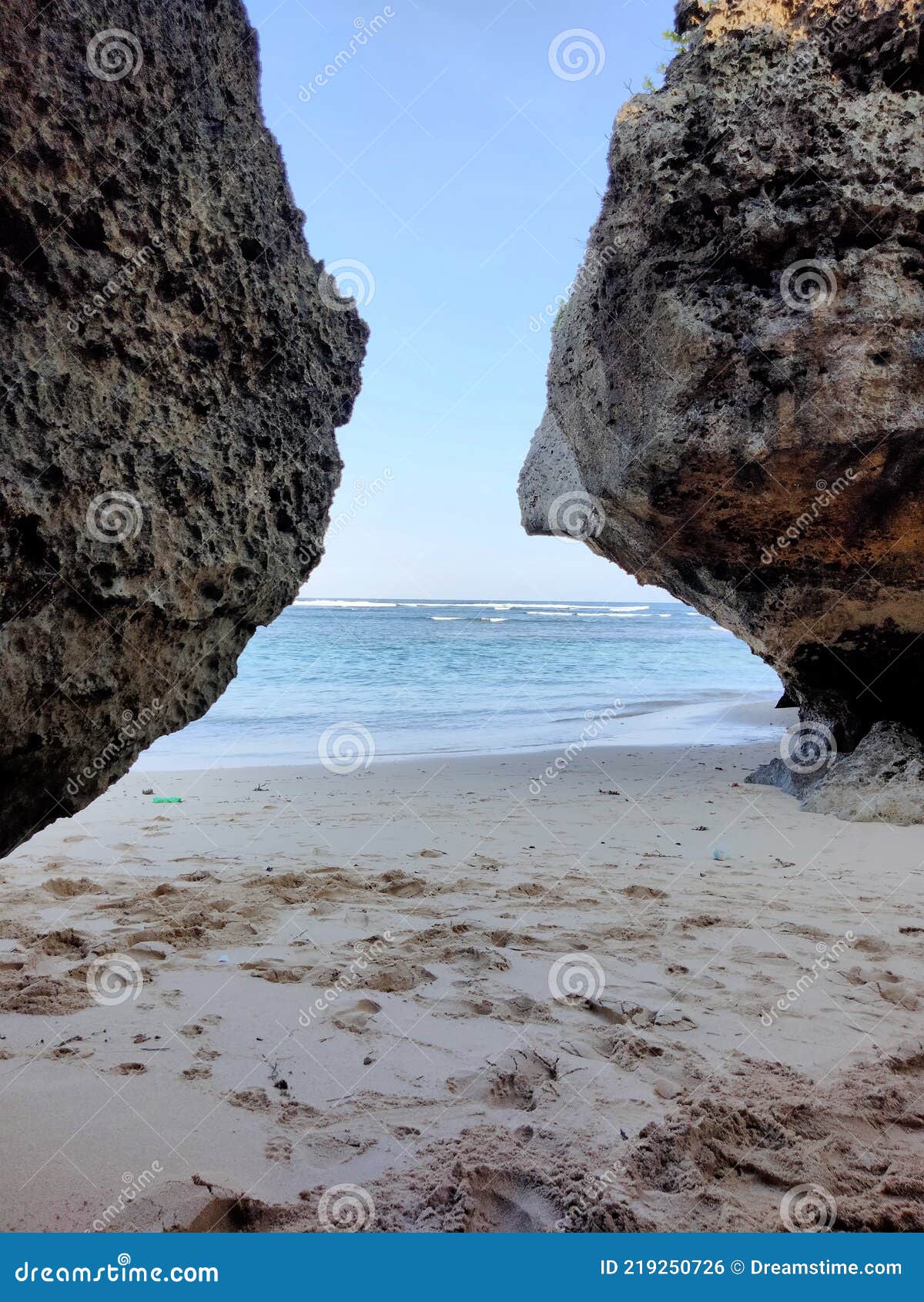 Geger Beach at Bali stock photo. Image of coast, formation - 219250726