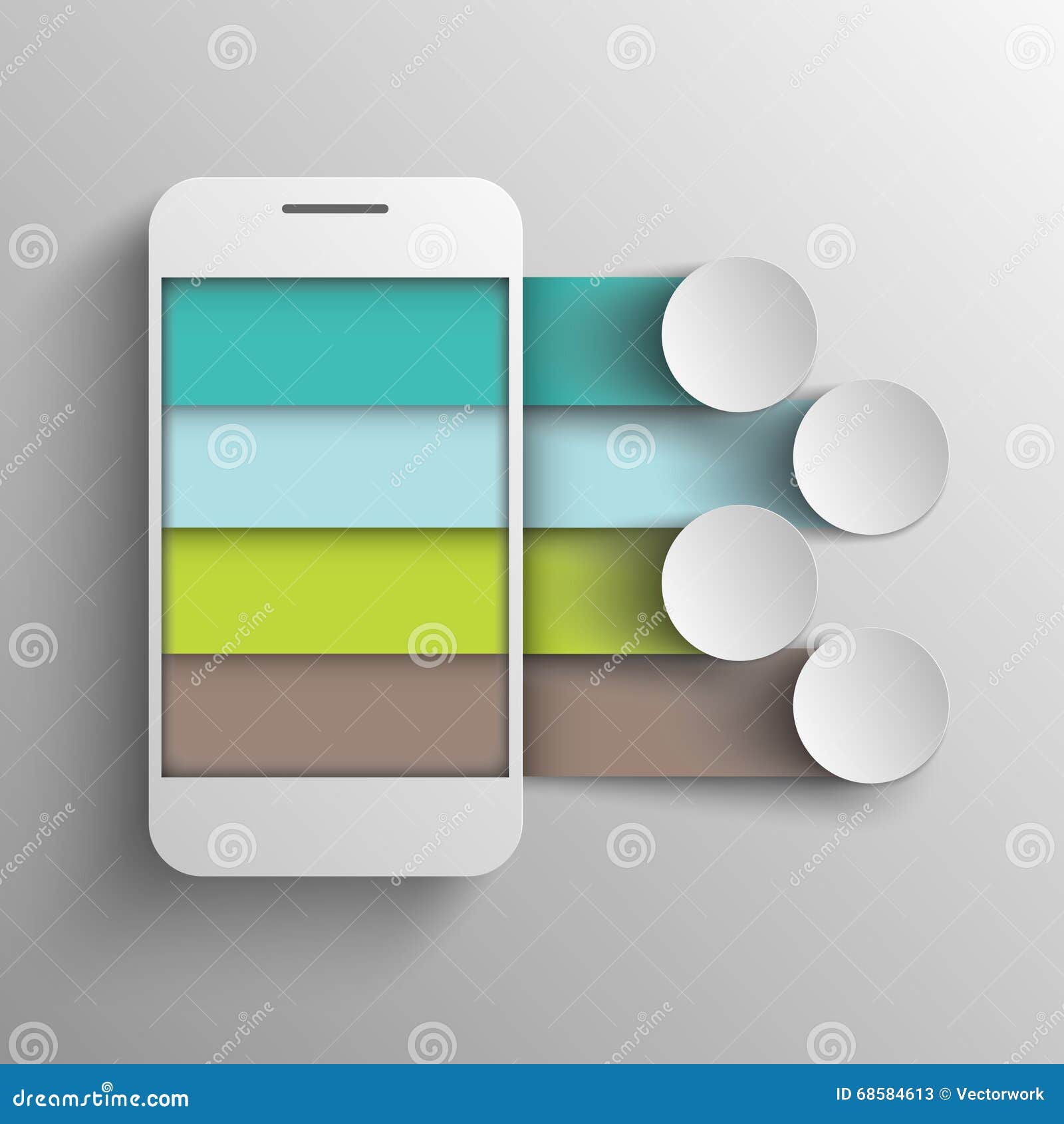 Gegevens Van De Infographics De Mobiele Telefoon Vector Illustratie ...