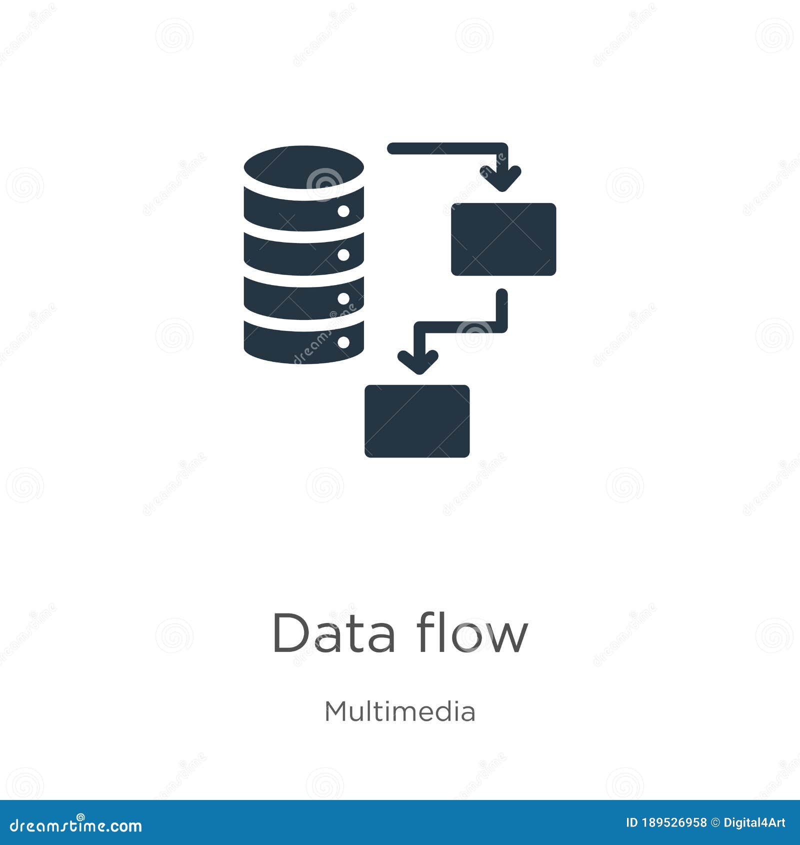 Gegevensstroompictogram Vector. Trendy Flat Dataflow Icon Van ...