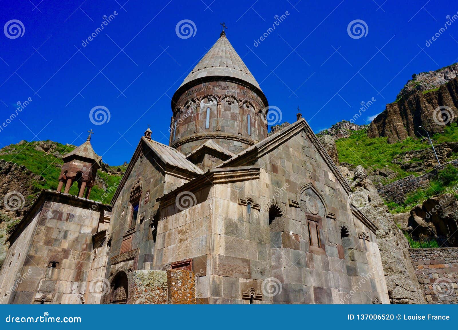 Geghard Monastery in Armenia Stock Photo - Image of unesco, cliff ...