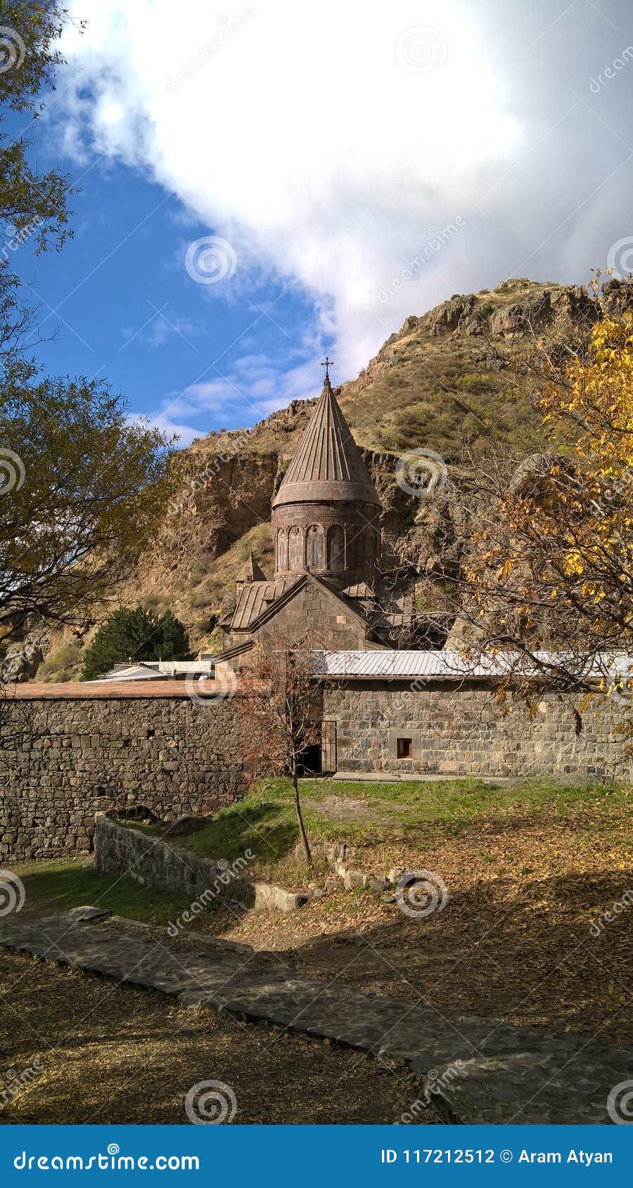 Geghard stock photo. Image of ancient, bluesky, monastery - 117212512