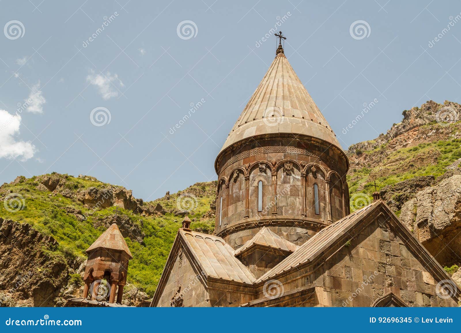 Geghard monastery complex stock image. Image of cross - 92696345