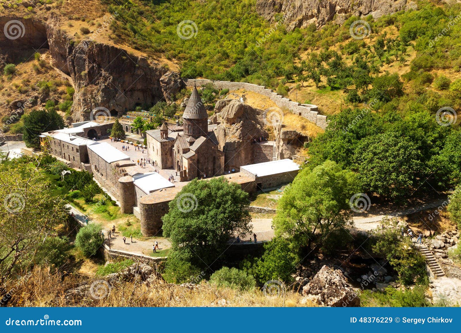 Geghard stock image. Image of landmark, medieval, panoramic - 48376229