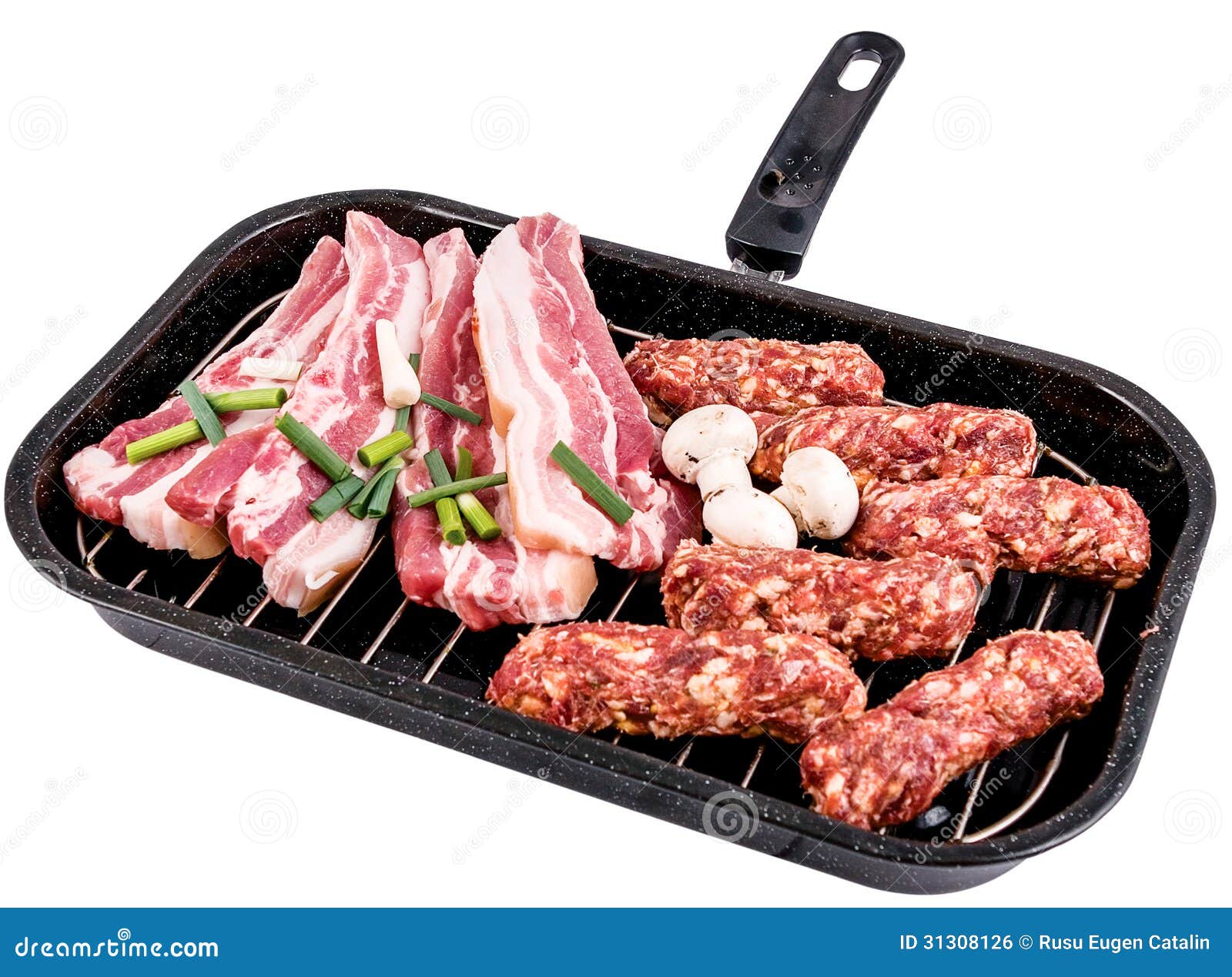 Gegrilltes Fleisch stockfoto. Bild von knallkörper, grillen - 31308126