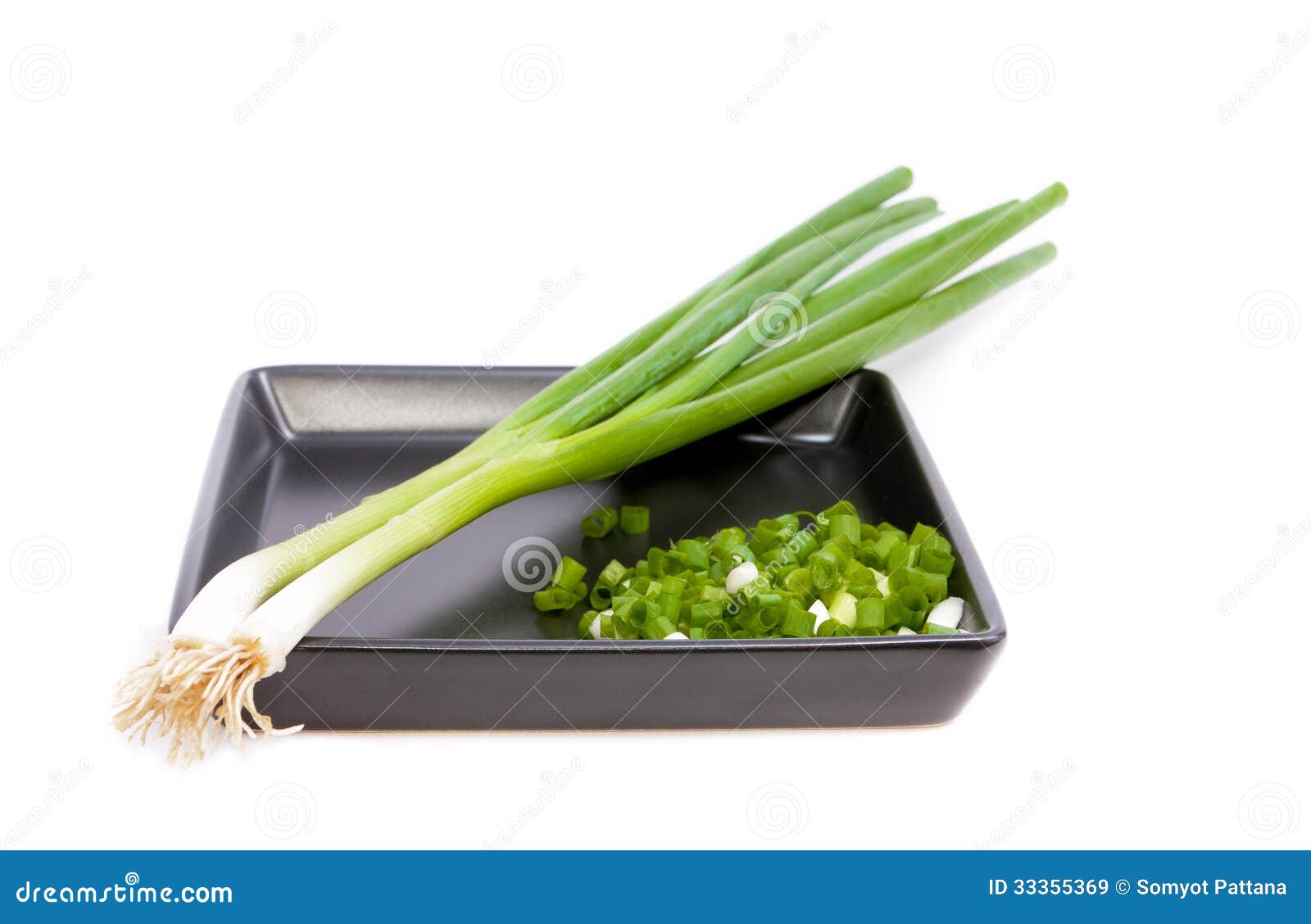 Gehakte groene uien stock afbeelding. Image of achtergrond - 33355369