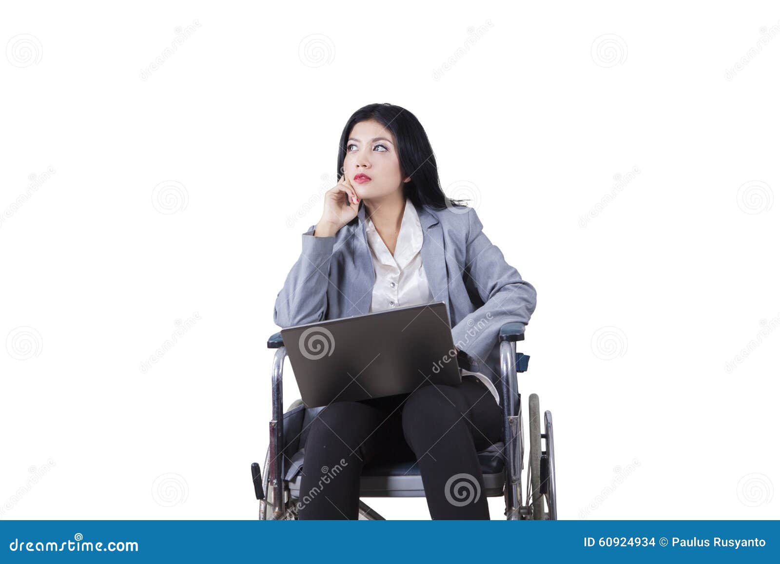 Gehandicapt Vrouwendagdromen Op De Rolstoel Stock Foto - Image of ...