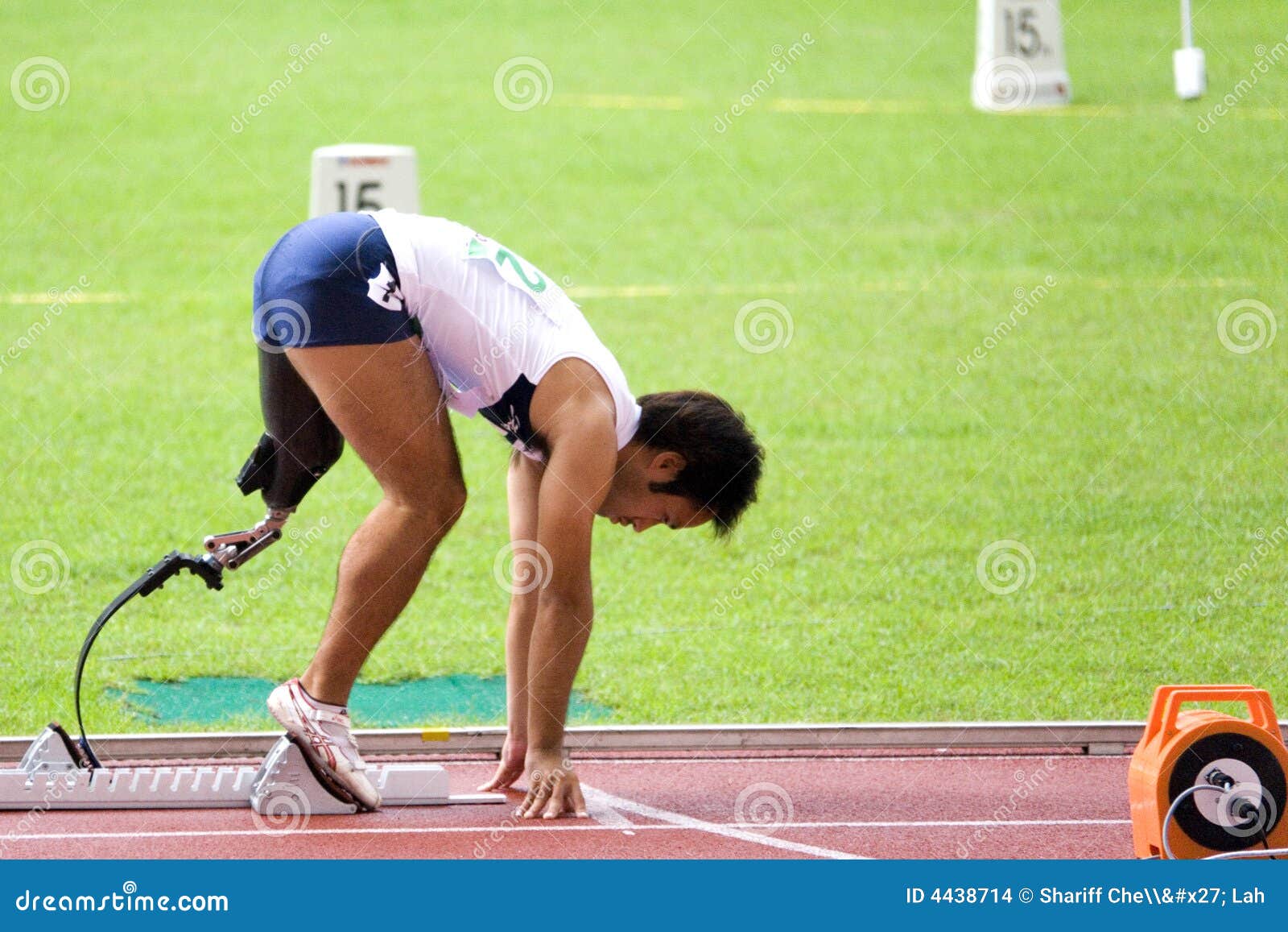 Gehandicapte Atleet redactionele stock afbeelding. Image of meter - 4438714