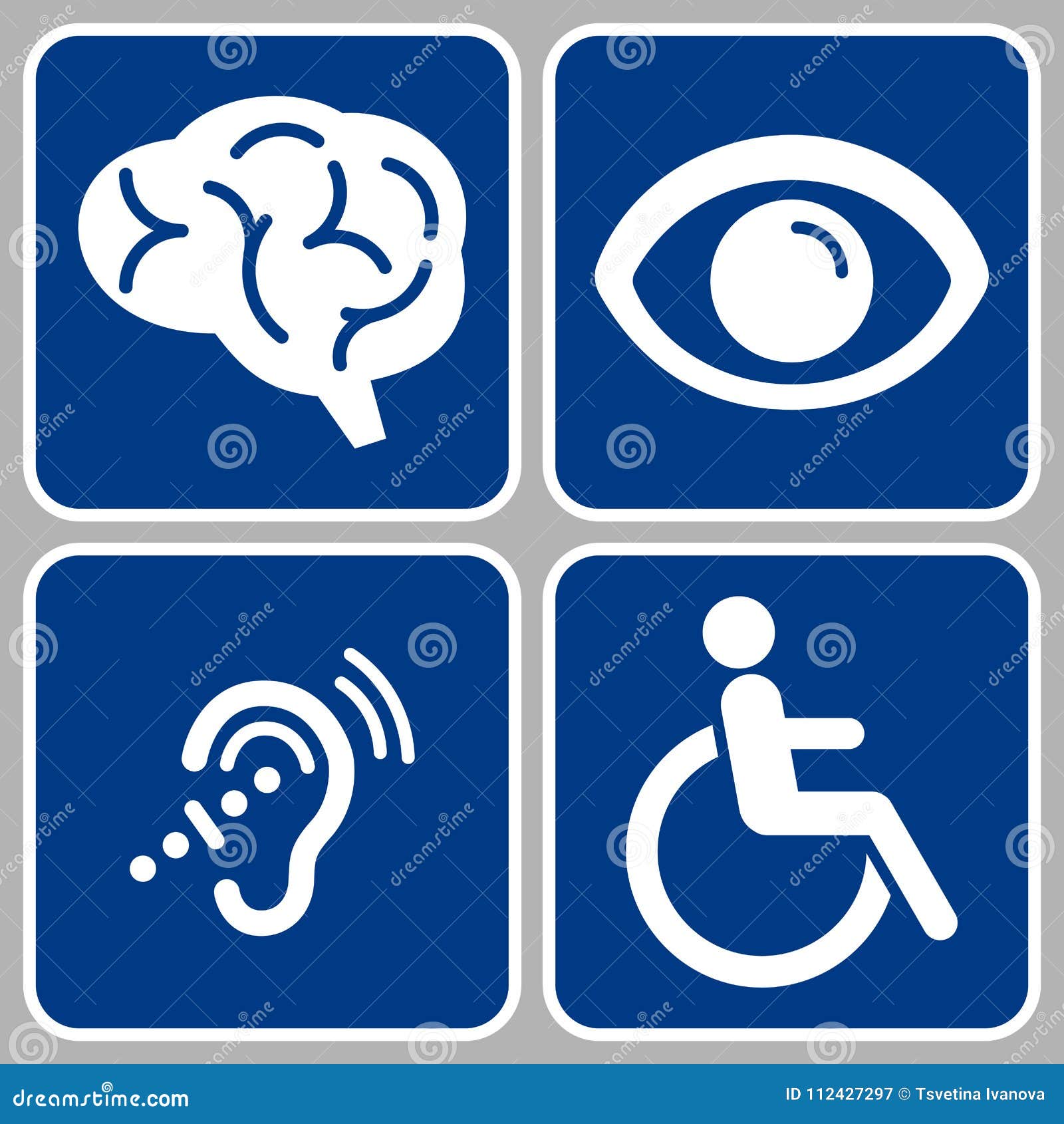 Gehandicapte Tekens vector illustratie. Illustration of hersenen ...