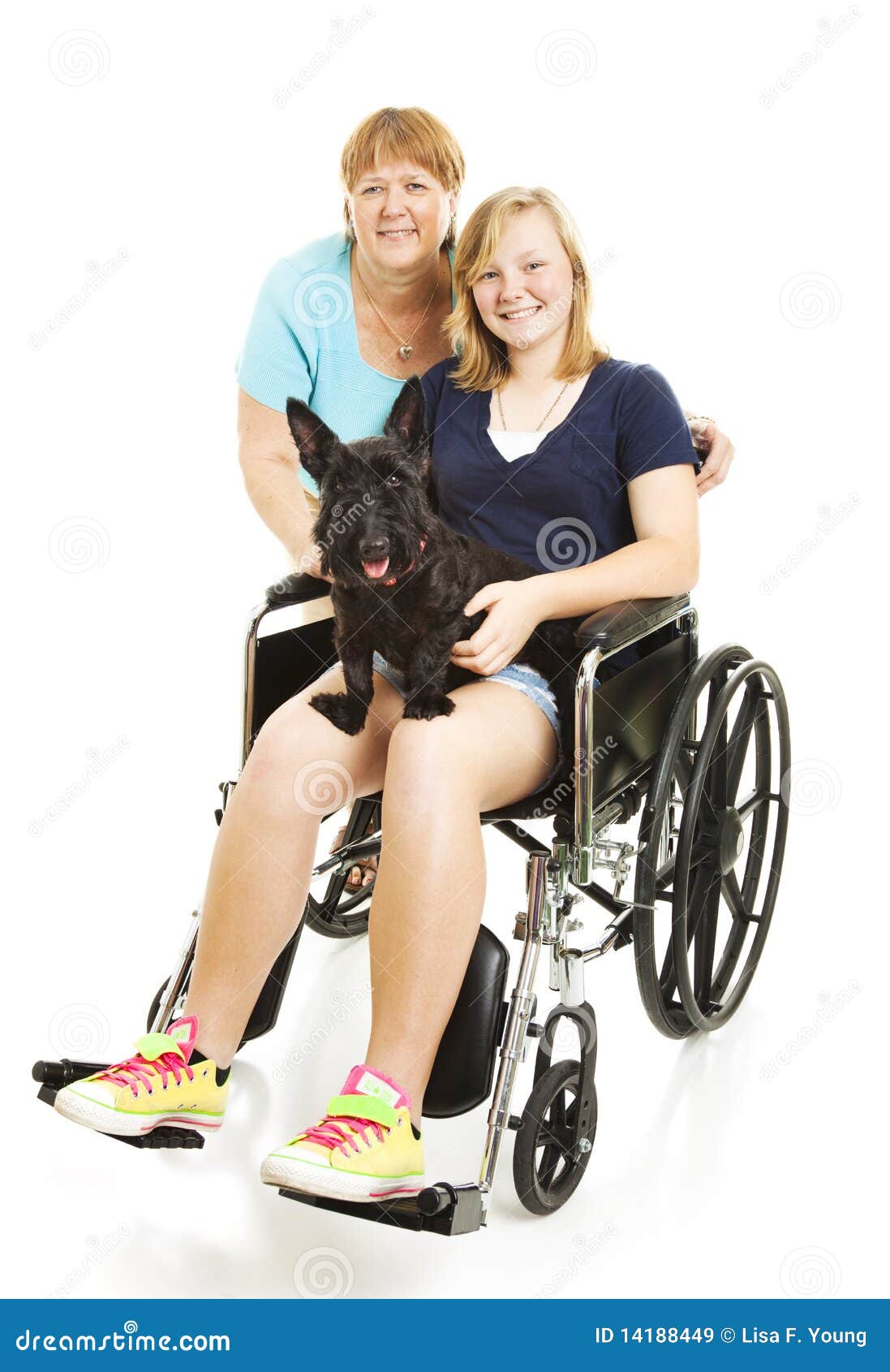Gehandicapte Tiener Met Mamma Stock Afbeelding - Image of achtergrond ...