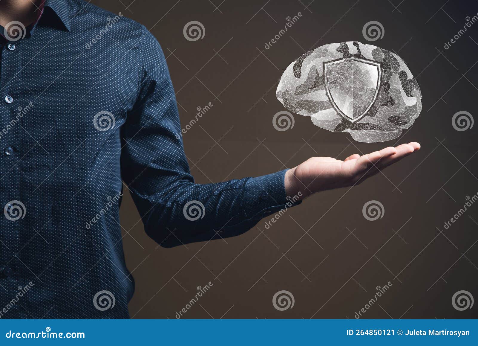 Gehirn Aus Dem Netz Mit Schild. Datenschutz Stockbild - Bild von schutz ...