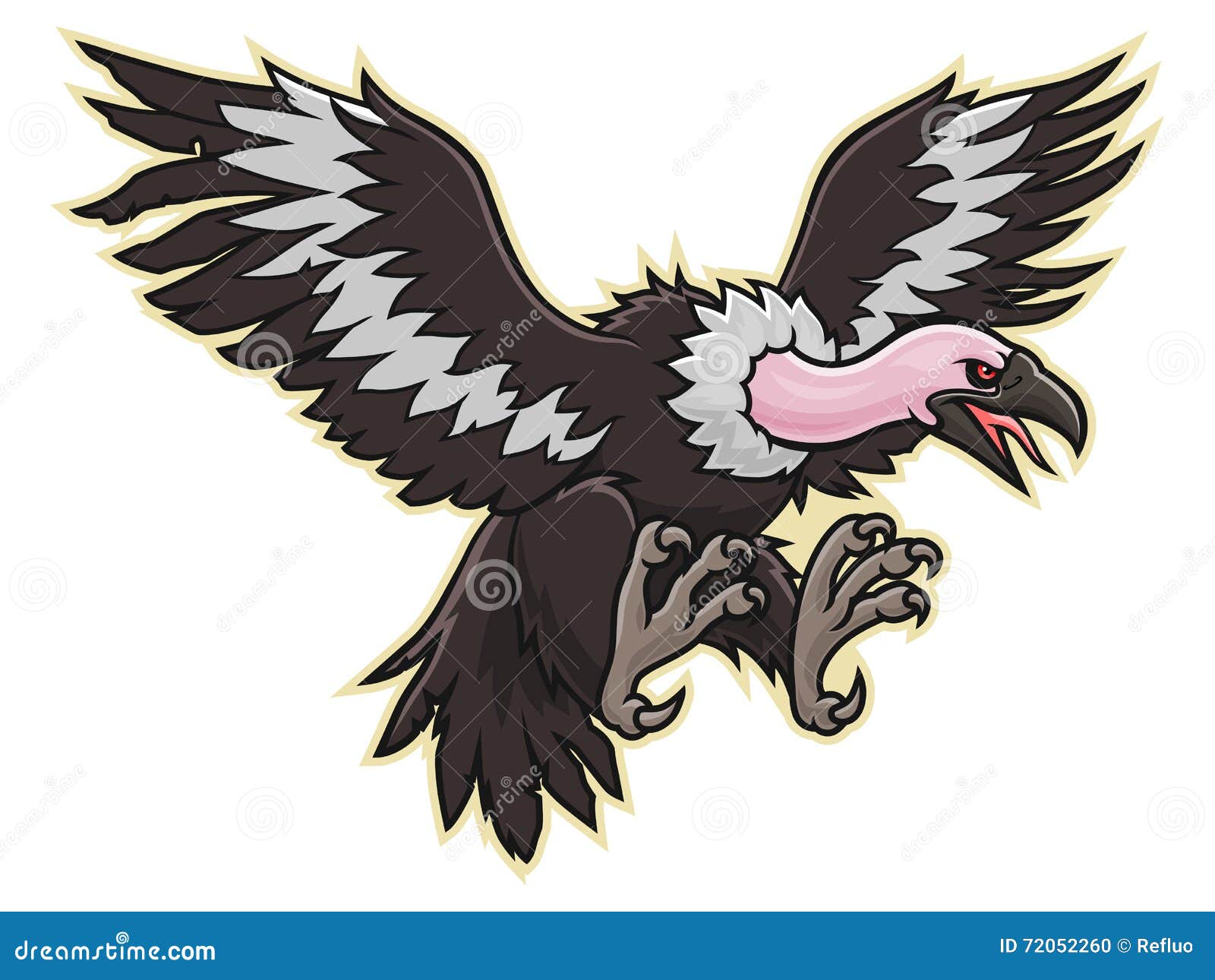 Geier vektor abbildung. Illustration von abbildung, flugwesen - 72052260