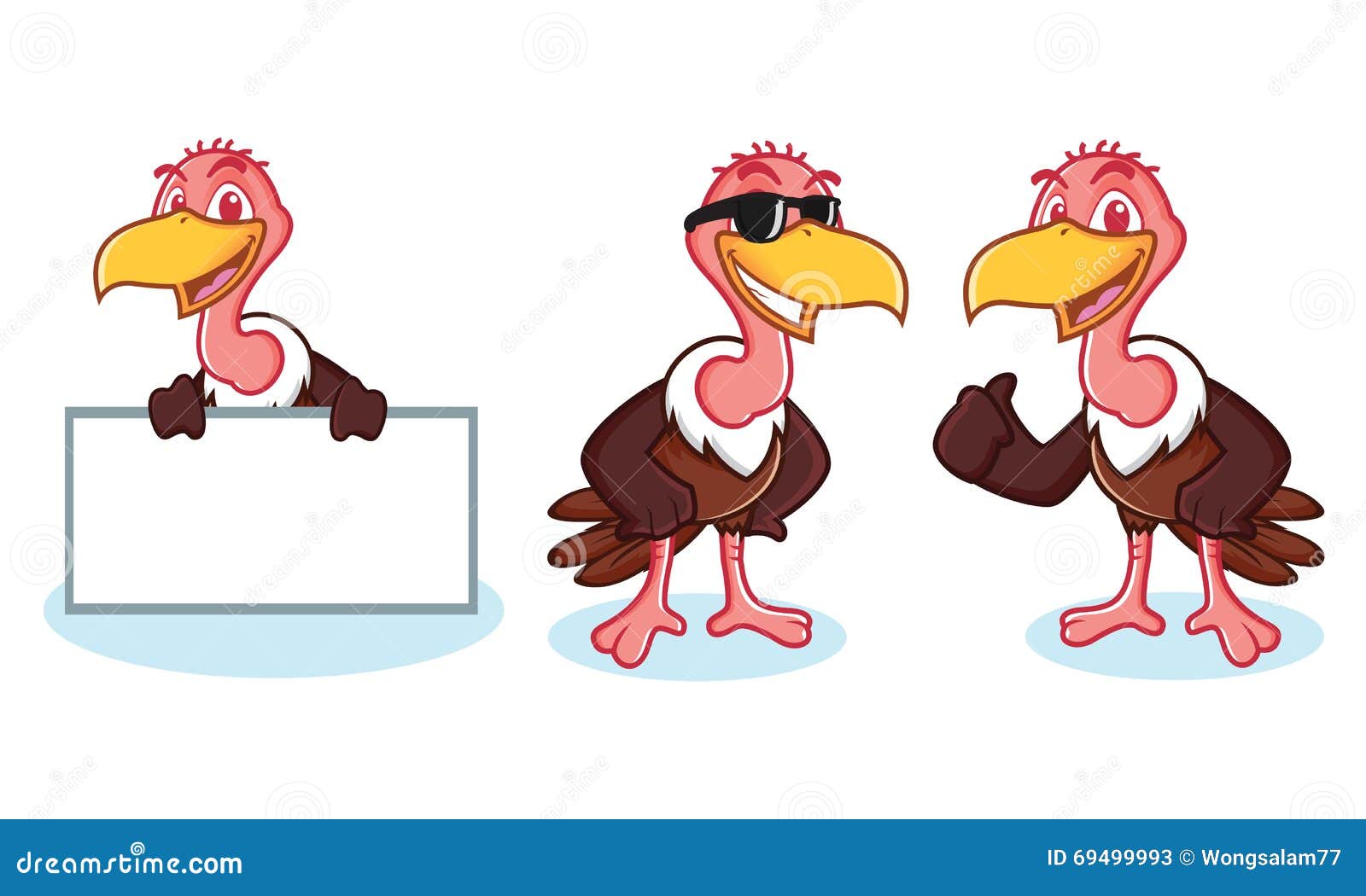 Geier-Maskottchen-Vektor Glücklich Vektor Abbildung - Illustration von ...