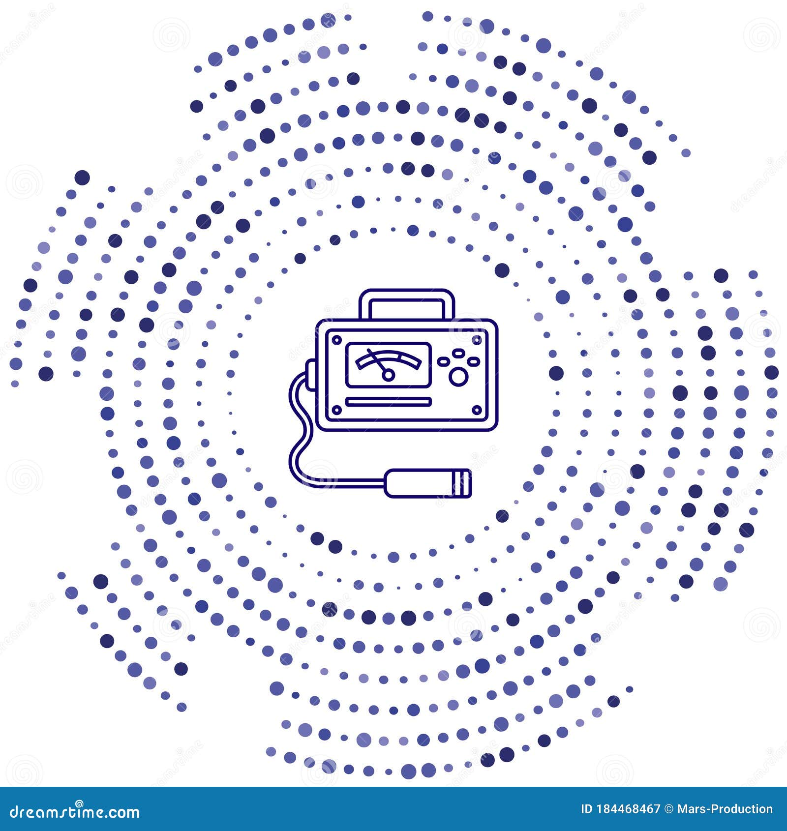 Geiger Counter Vector Icon. Geiger Counter Editable Stroke Stock Vector ...