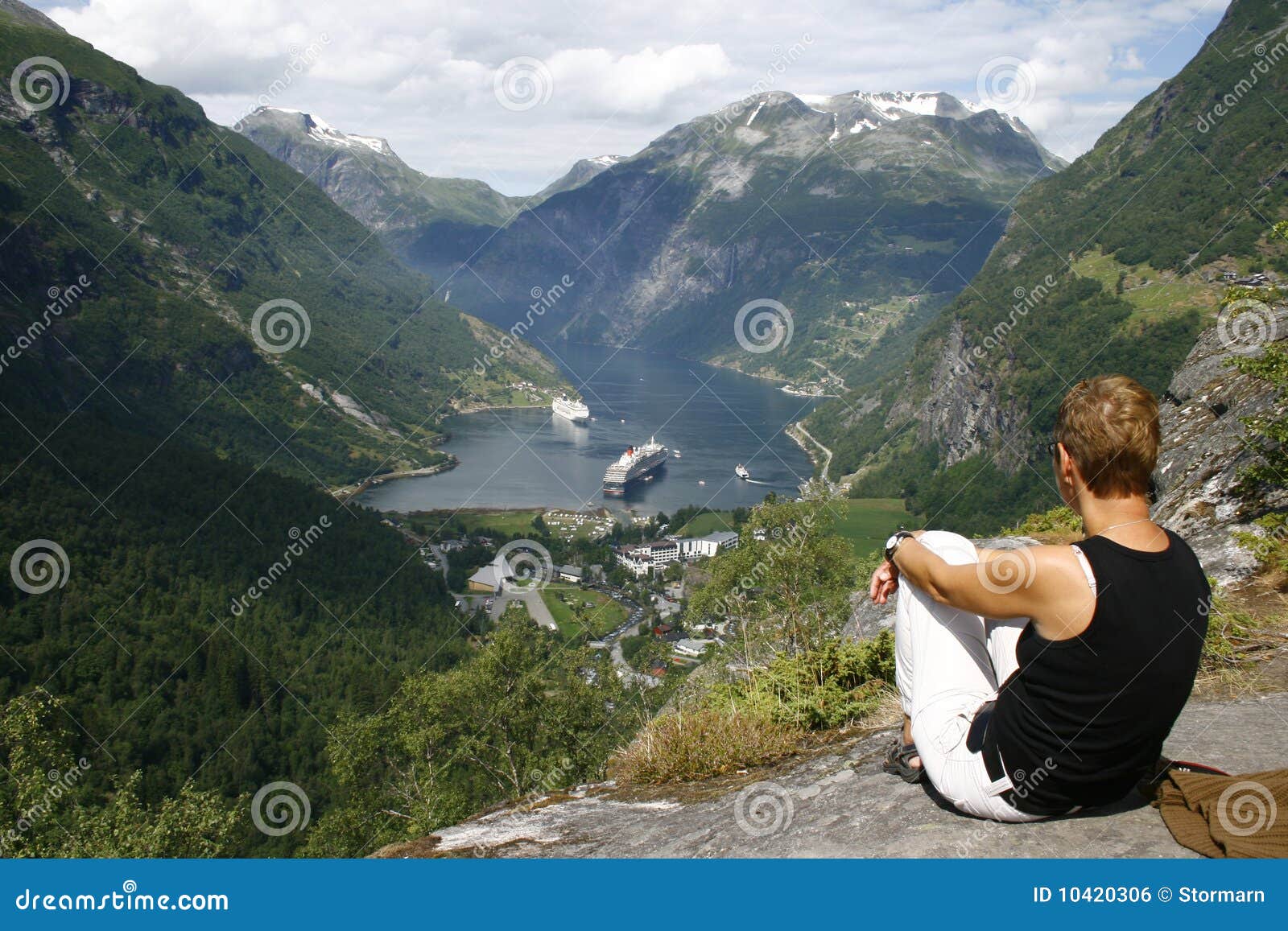 Geiranger Fjord stock photo. Image of norway, view, fjord - 10420306