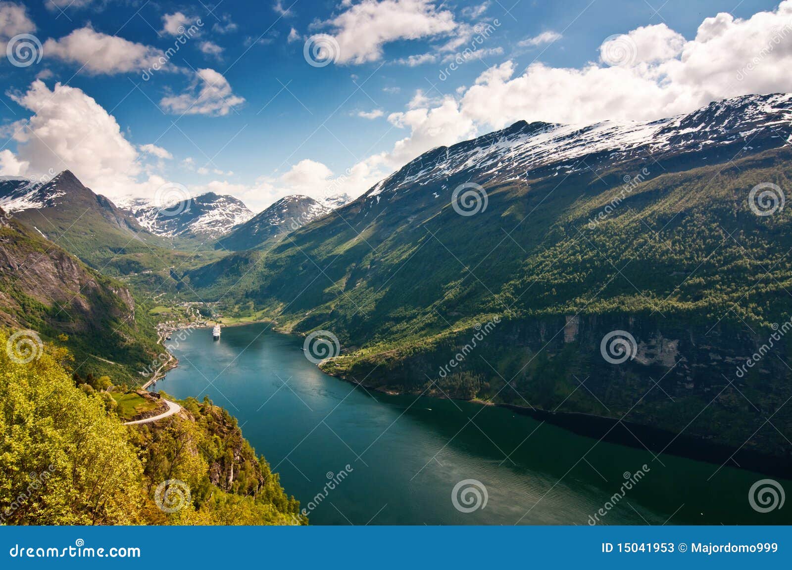 Geiranger Fjord (Norway) stock image. Image of scandinavia - 15041953