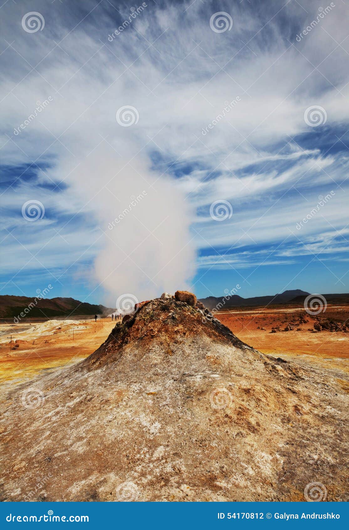 Geiser in IJsland stock foto. Image of heet, hitte, koken - 54170812