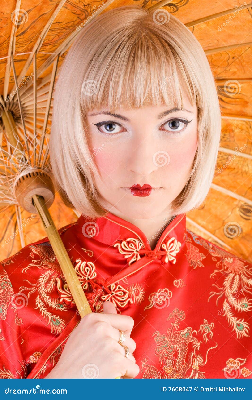 Geisha stock image. Image of caucasian, posing, face, geisha - 7608047