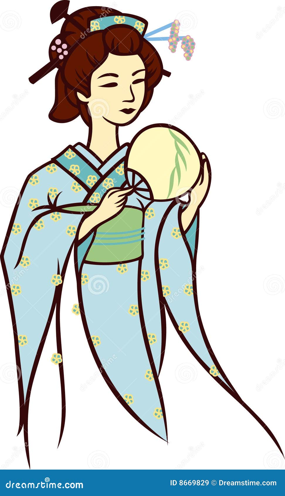 Geisha stock vector. Illustration of stand, celebration - 8669829