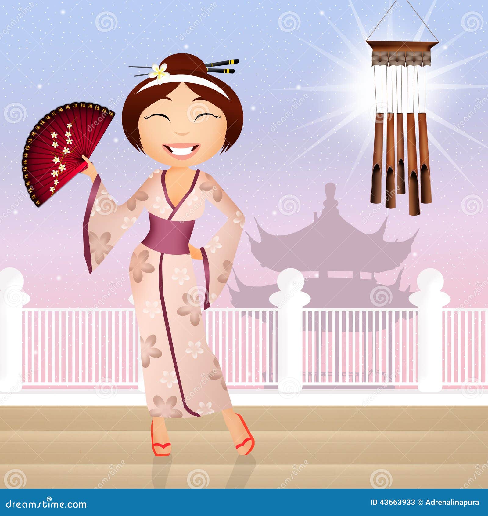Geisha Cartoon Stock Photo | CartoonDealer.com #43664046