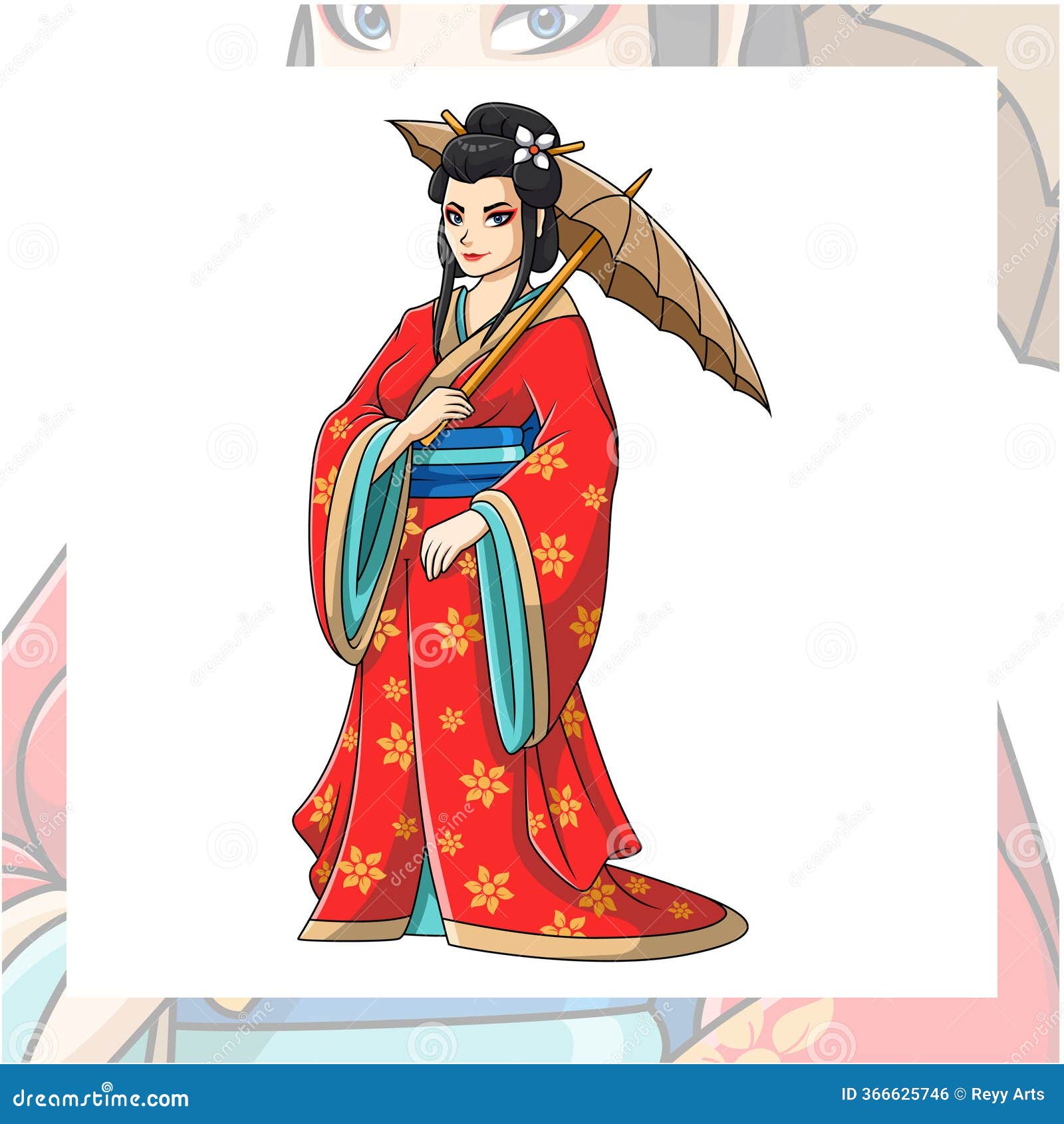 Geisha Cartoon Stock Photo | CartoonDealer.com #43664046