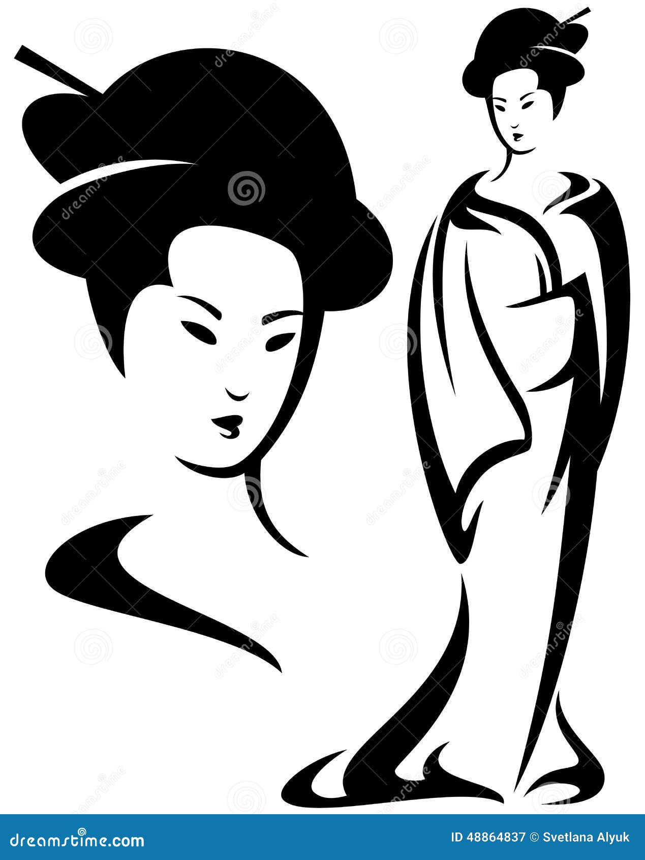 Geisha Design Stock Vector Image 48864837