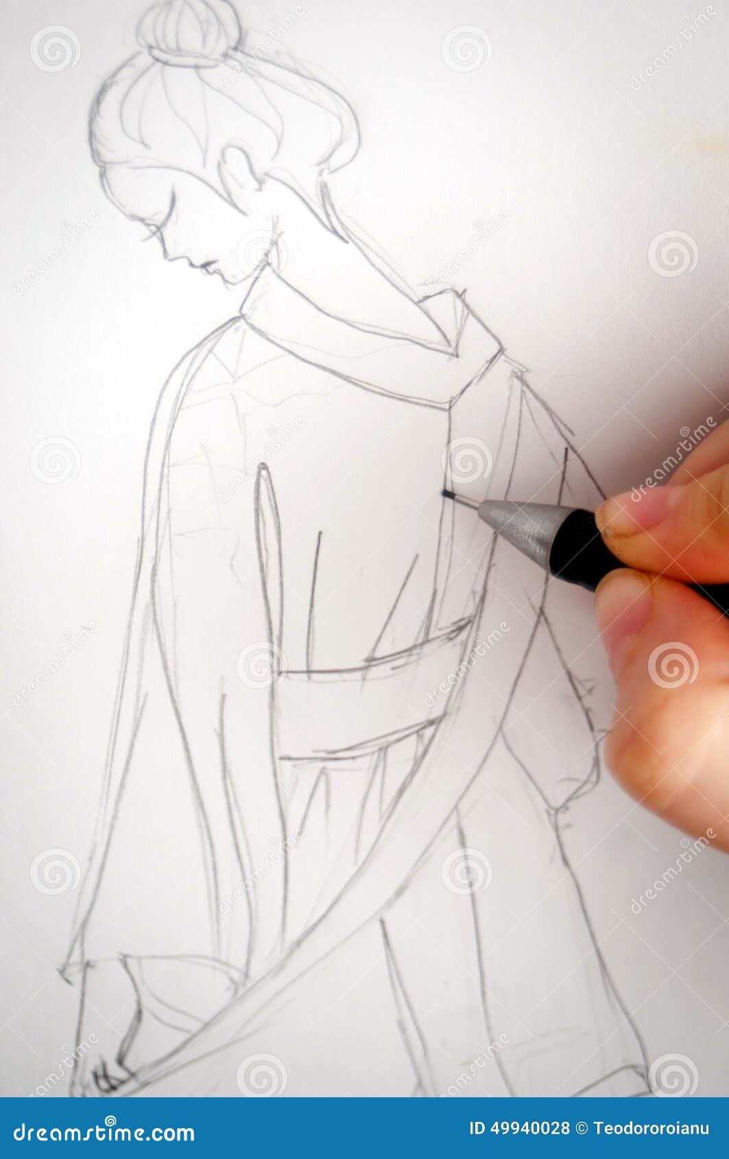 Simple Geisha Drawing