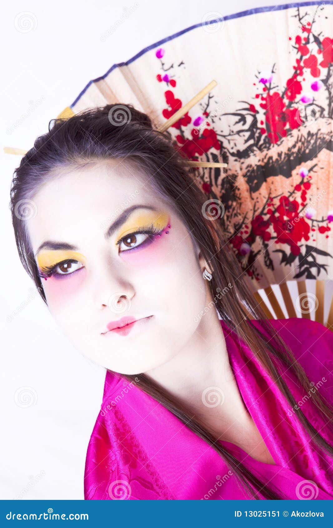 Geisha Face Portrait Stock Image - Image: 13025151