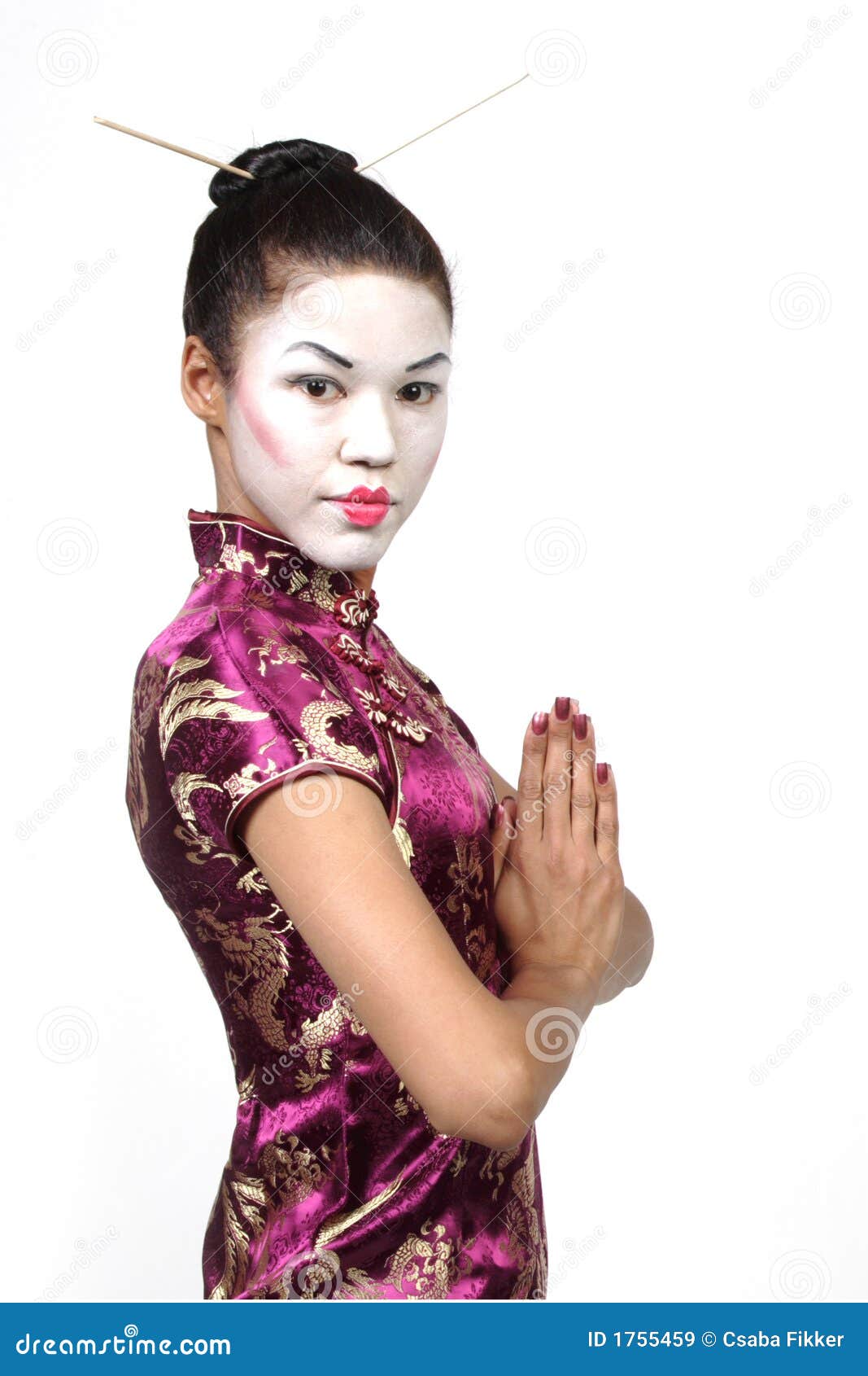 Geisha Girl stock image. Image of composed, dress, attractive - 1755459