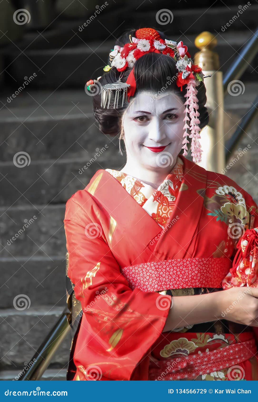Geisha at Kiyomizu Temple editorial stock image. Image of design ...