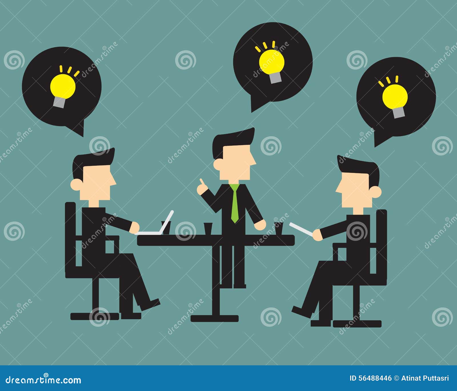 Geistesblitz vektor abbildung. Illustration von kommunikation - 56488446