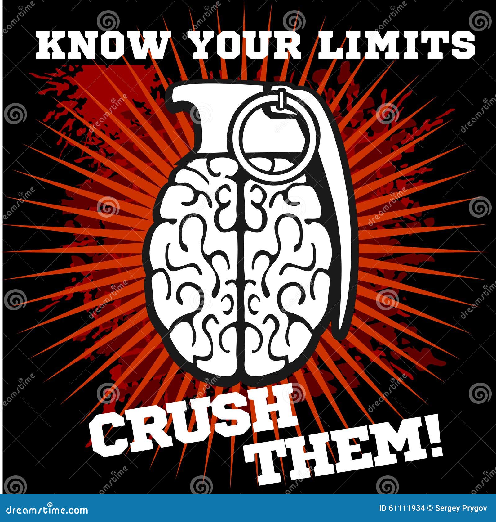 Geistesblitz - Idee Brain Grenade Vektor Abbildung - Illustration von ...