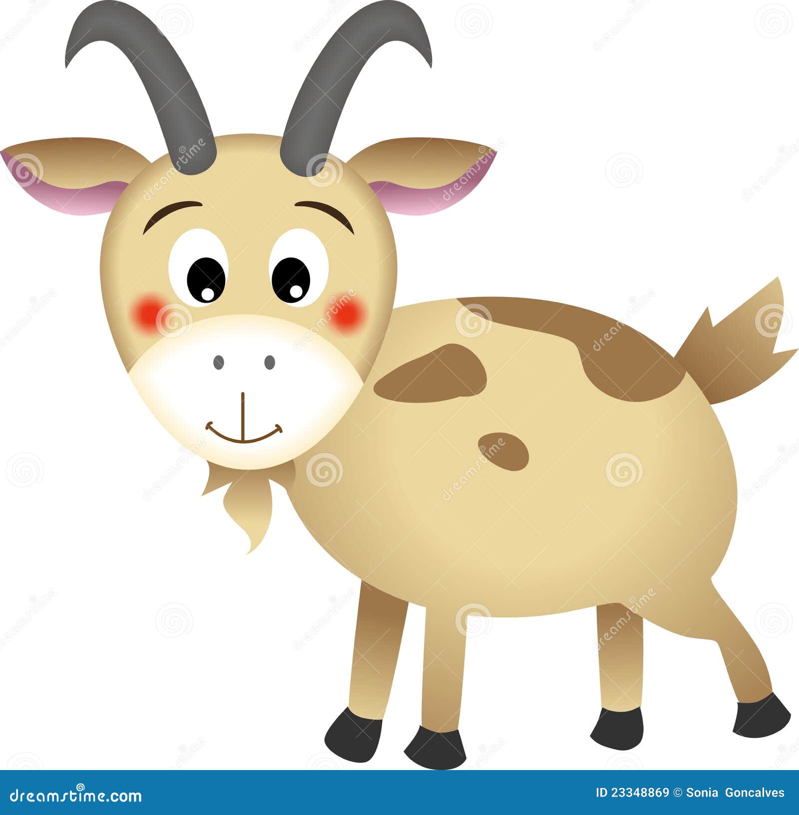 Geit stock illustratie. Illustration of aardig, nave - 23348869