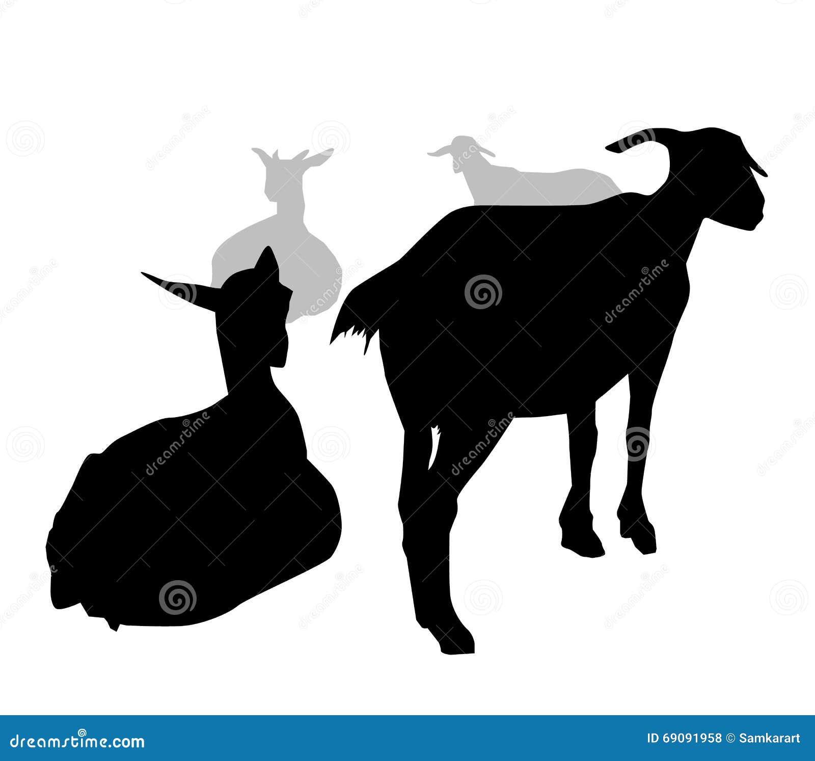 Geiten - Vectorillustratie vector illustratie. Illustration of ...