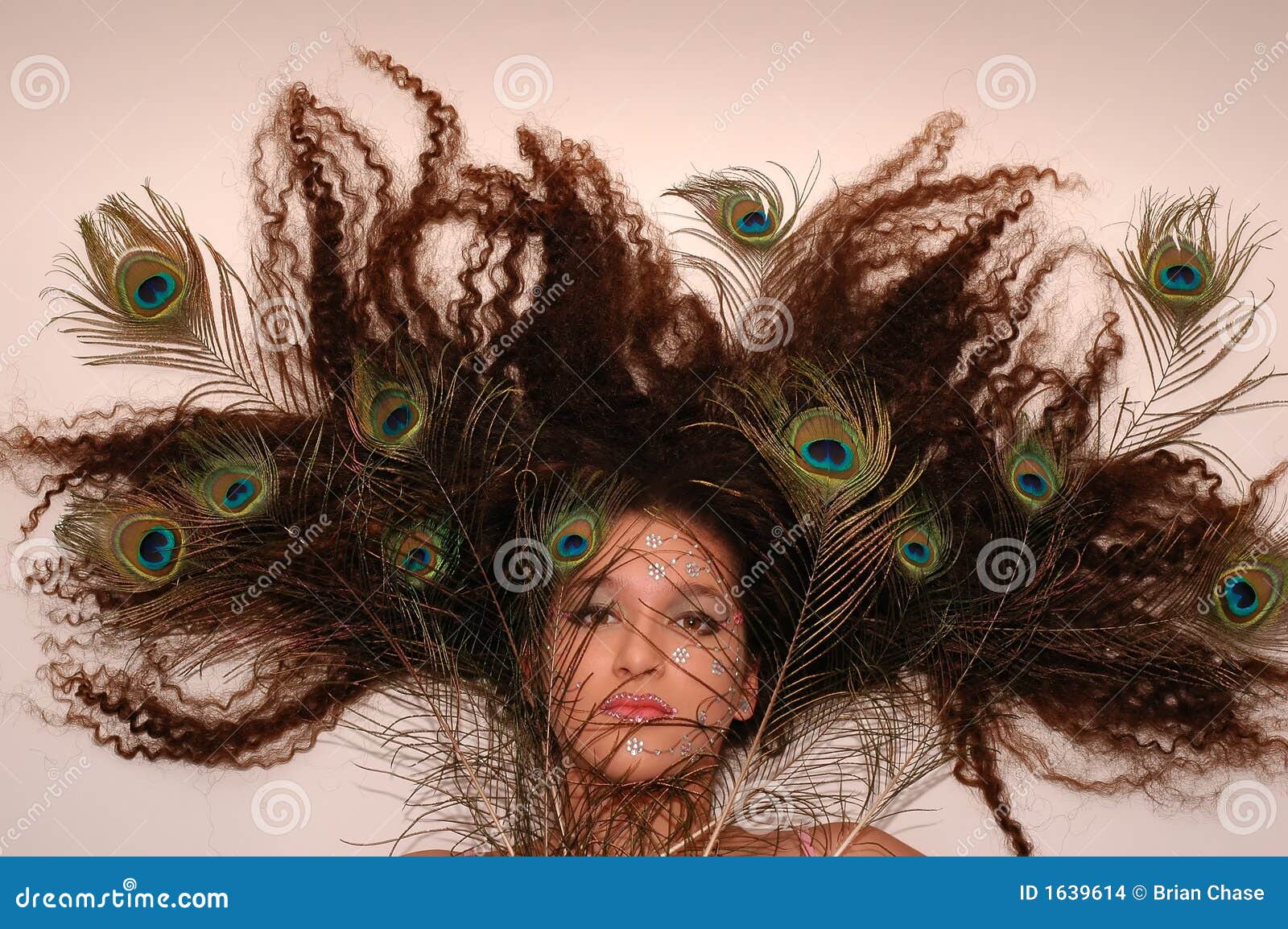 Gek Haar stock foto. Image of betoverend, gezicht, krullend - 1639614