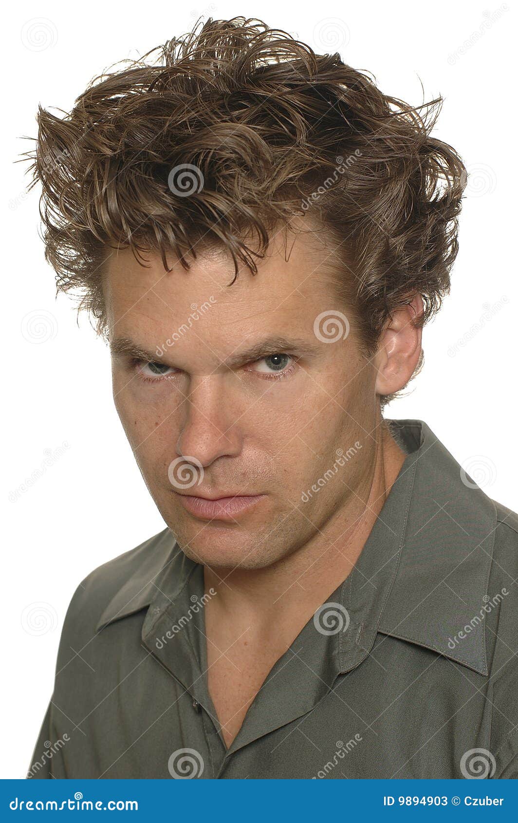 Gek haar stock afbeelding. Image of mannetje, uitdrukking - 9894903