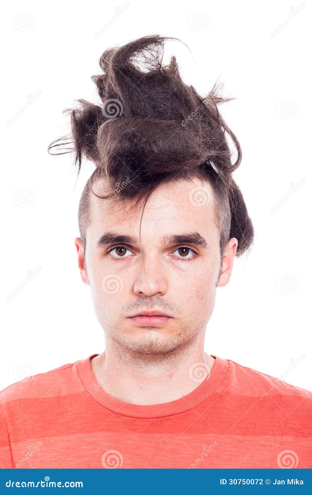 Gek kapsel stock foto. Image of kaukasisch, kapsel, schot - 30750072