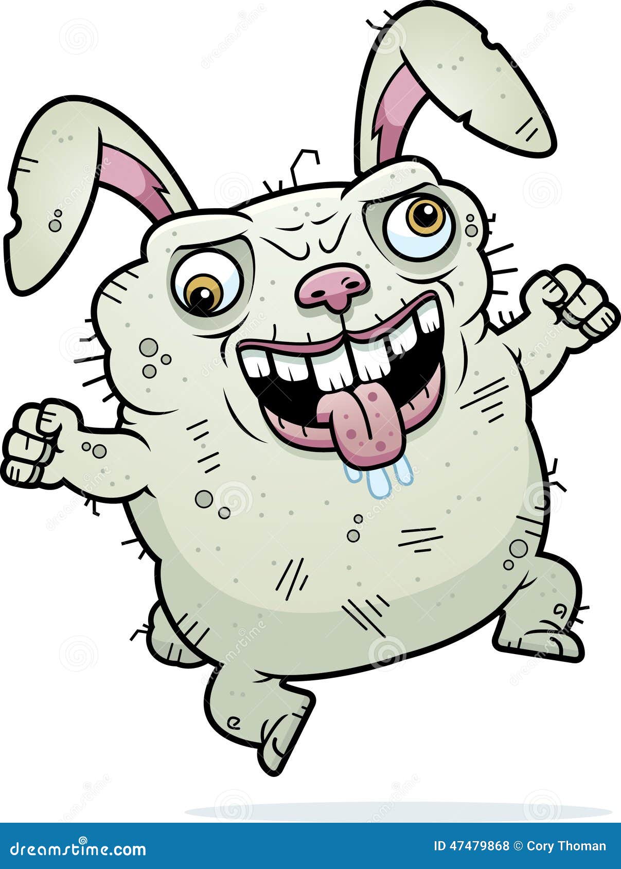 Gek Lelijk Konijntje vector illustratie. Illustration of konijn - 47479868